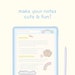 Cute Sky Blue Digital Notebook Template: Dreamland Goodnotes, Samsung ...