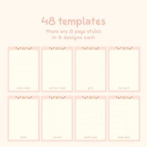 Cute Pink Digital Notebook Template: High Tea | Goodnotes, Samsung ...