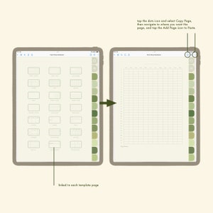 Cute Green Digital Notebook With Tabs: Plant Shop | Goodnotes, Samsung ...