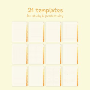 Cute Yellow Digital Notebook With Tabs: Lemon Bear | for Goodnotes ...