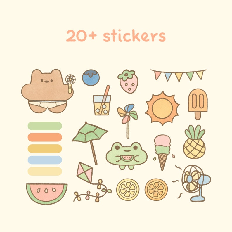 Cute Digital Notebook Template: Summer Fun | Goodnotes, Samsung Notes ...