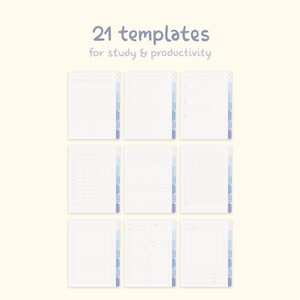 Cute Blue Digital Notebook With Tabs: Blueberry Bear | for Goodnotes ...