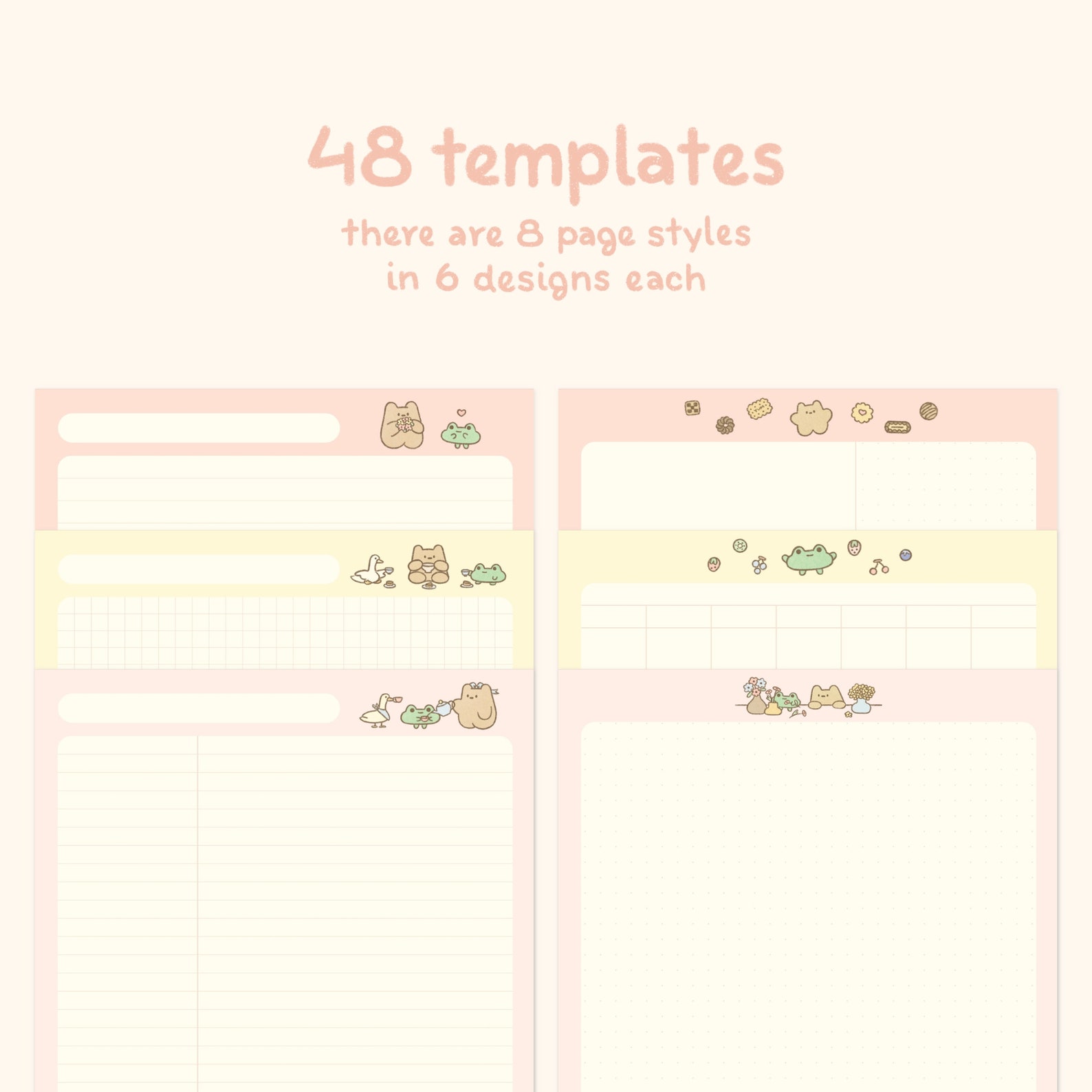 Cute Pink Digital Notebook Template: High Tea Goodnotes, Samsung Notes ...