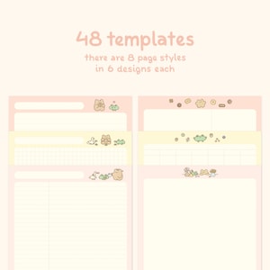 Cute Pink Digital Notebook Template: High Tea | Goodnotes, Samsung ...