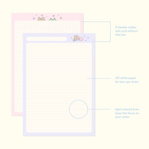 Cute Sky Blue Digital Notebook Template: Dreamland | Goodnotes, Samsung ...