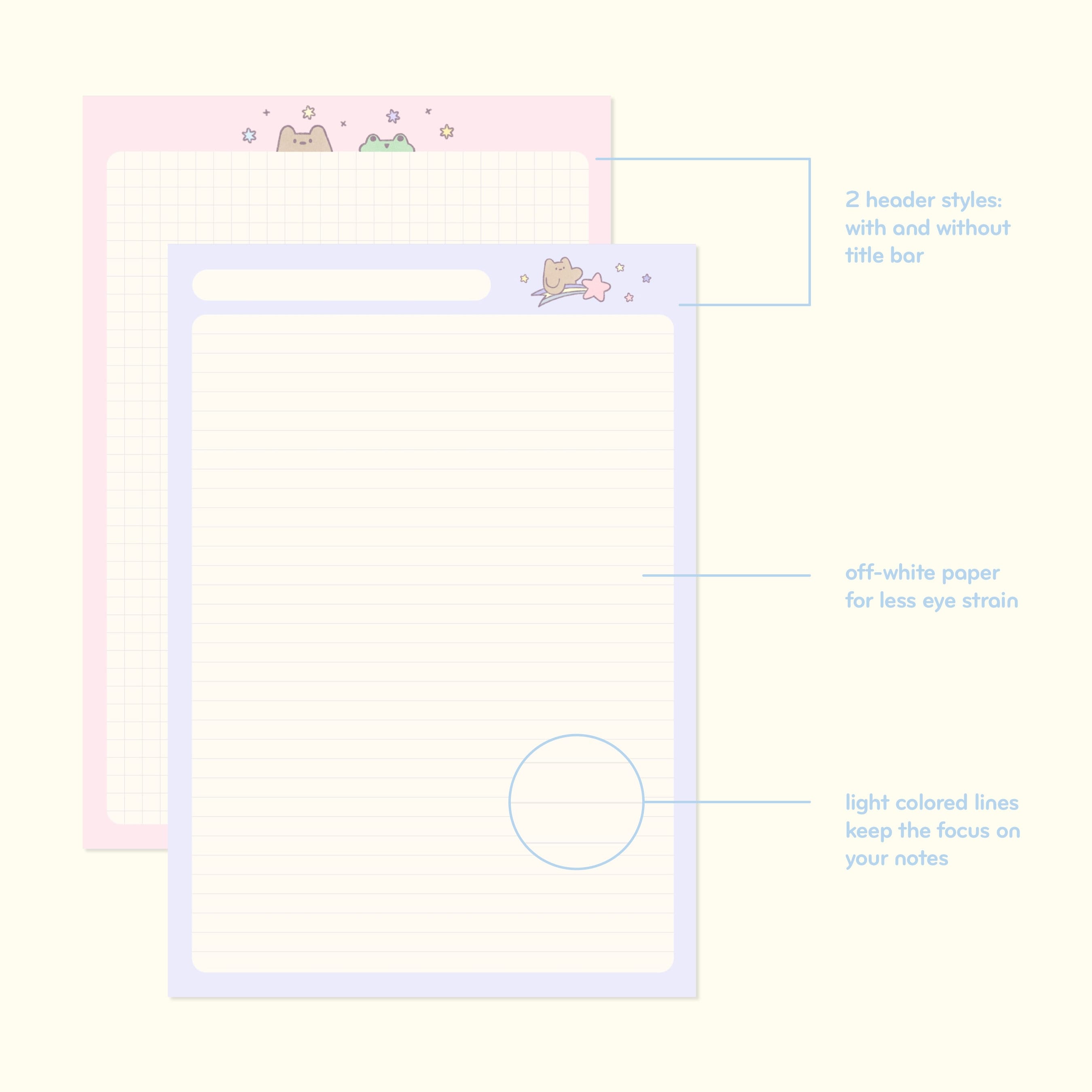 Cute Sky Blue Digital Notebook Template: Dreamland | Goodnotes, Samsung ...
