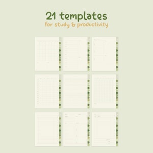 Cute Green Digital Notebook With Tabs: Plant Shop | Goodnotes, Samsung ...