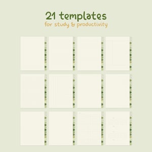 Cute Green Digital Notebook With Tabs: Plant Shop | Goodnotes, Samsung ...