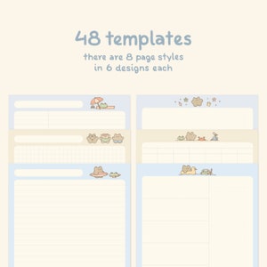 Cute Blue Digital Notebook Template: Beach Day | Goodnotes, Samsung ...