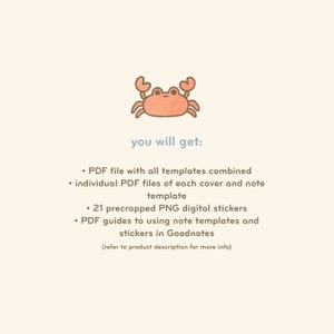 Cute Blue Digital Notebook Template: Beach Day | Goodnotes, Samsung ...