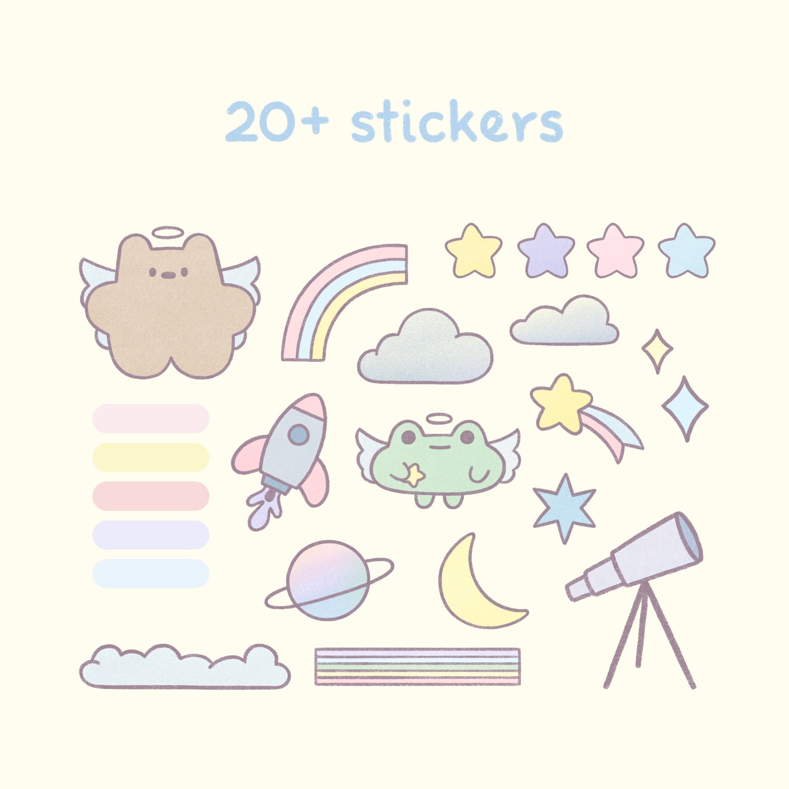 Cute Sky Blue Digital Notebook Template: Dreamland | Goodnotes, Samsung ...