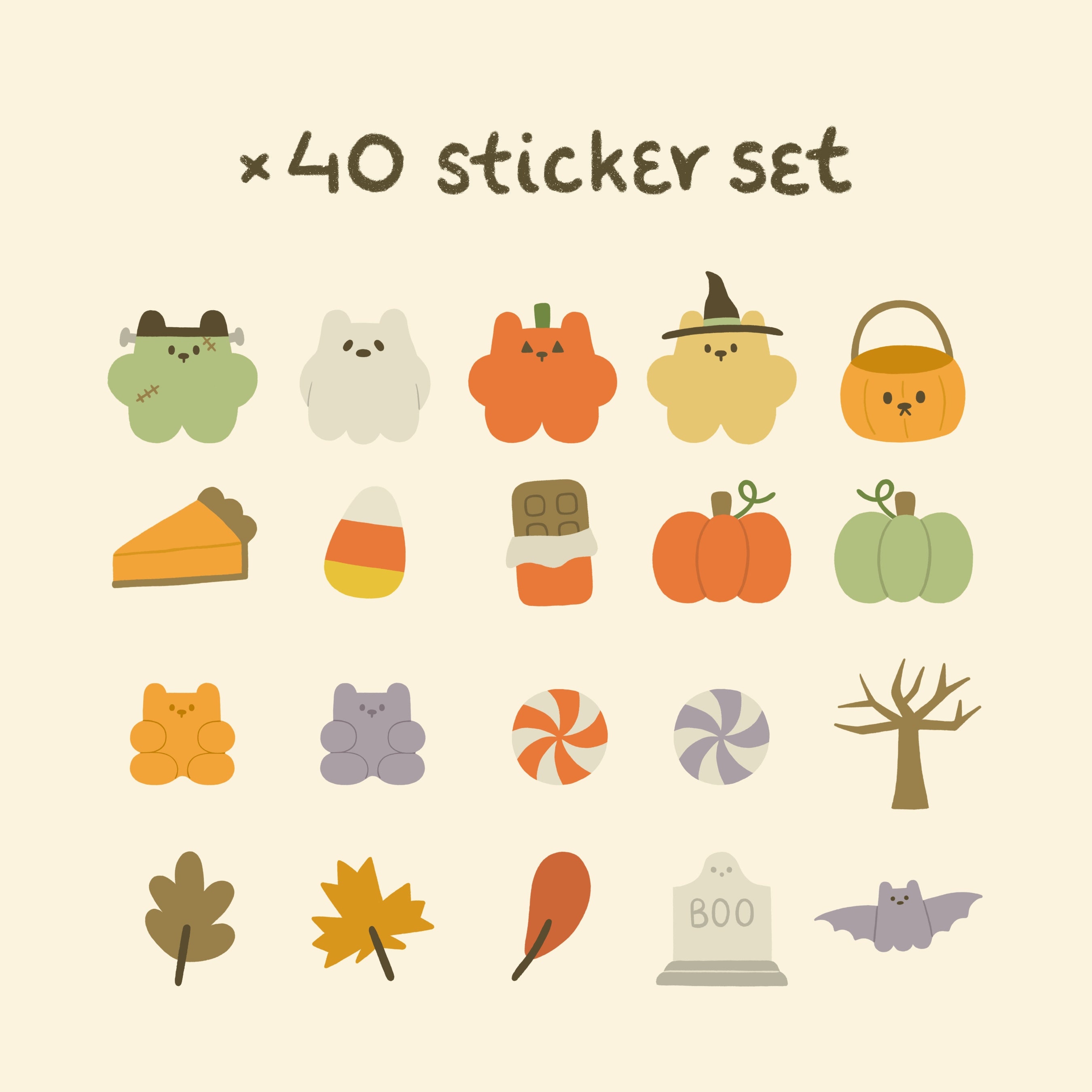 Cute Halloween Digital Note Templates: Spooky Season for - Etsy