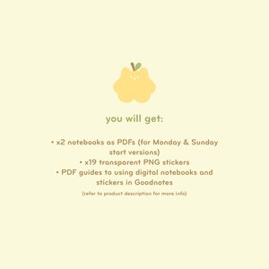 Cute Yellow Digital Notebook With Tabs: Lemon Bear | for Goodnotes ...