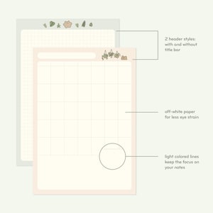 Cute Green Digital Notebook Template: Plant Friends | Goodnotes ...