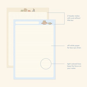 Cute Blue Digital Notebook Template: Beach Day | Goodnotes, Samsung ...