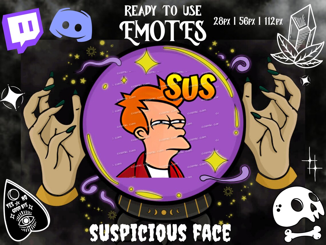 Buy Sus Face Meme Emote Twitch Discord Youtube Funny Online in India - Etsy