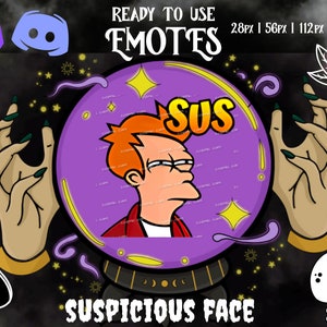 Sus Face Meme Emote Twitch Discord Youtube Funny - Etsy