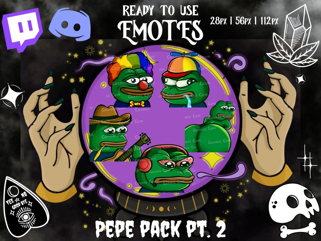 Pepe Reaction Meme Emote Pack Twitch Discord Youtube Funny Memes Chat ...