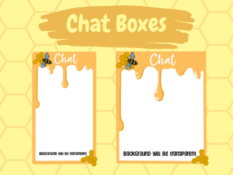 Honey Bee Twitch Stream Overlay Package Twitch Discord Youtube Yellow ...