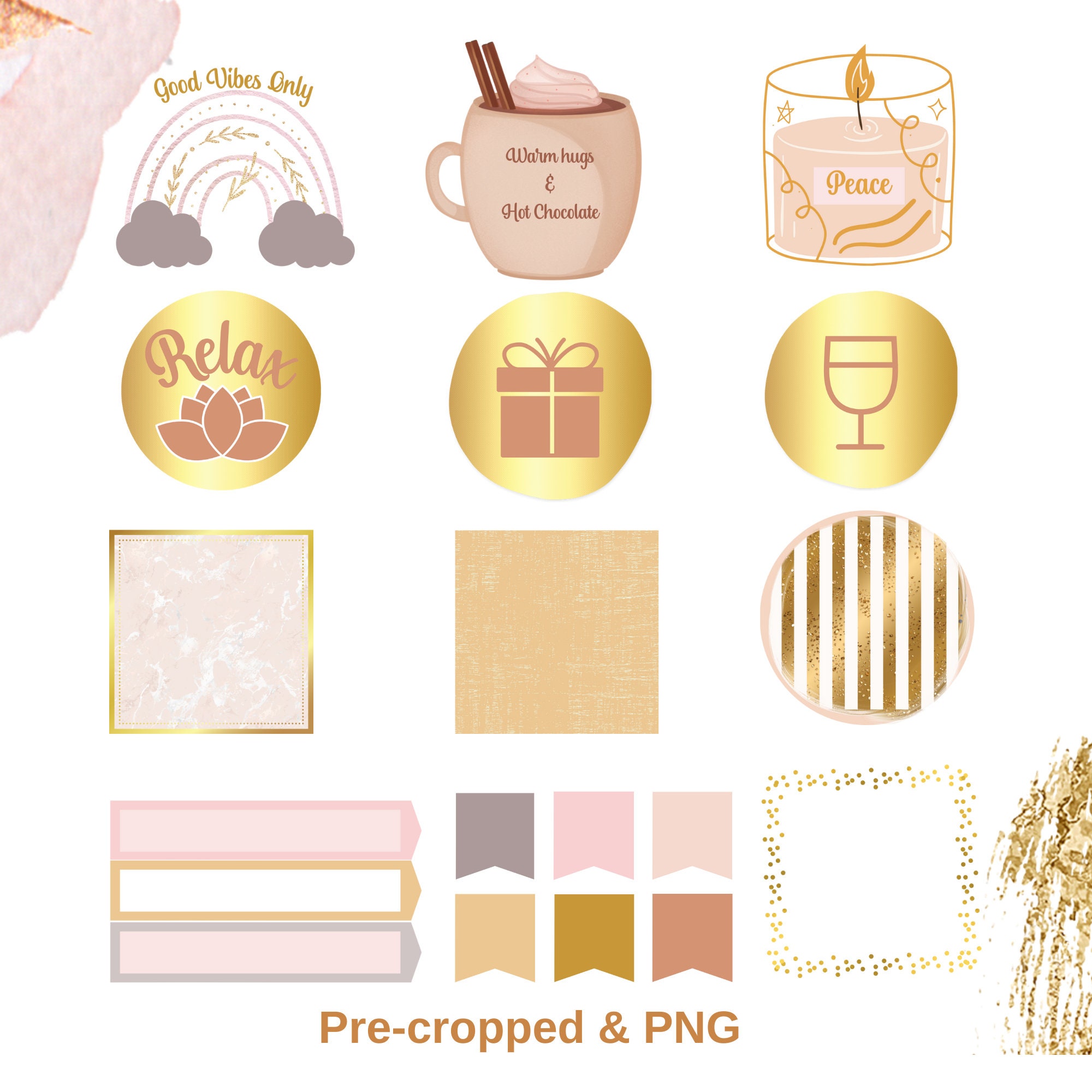 Digital Sticker Sheet for Goodnotes |pre-cropped Digital Stickers for ...