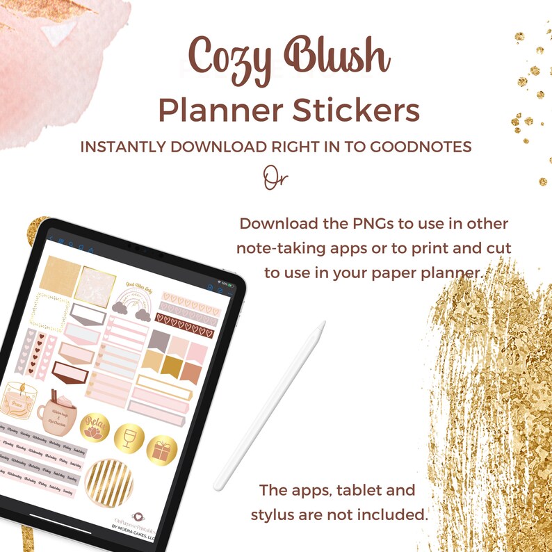 Digital Sticker Sheet for Goodnotes |pre-cropped Digital Stickers for ...