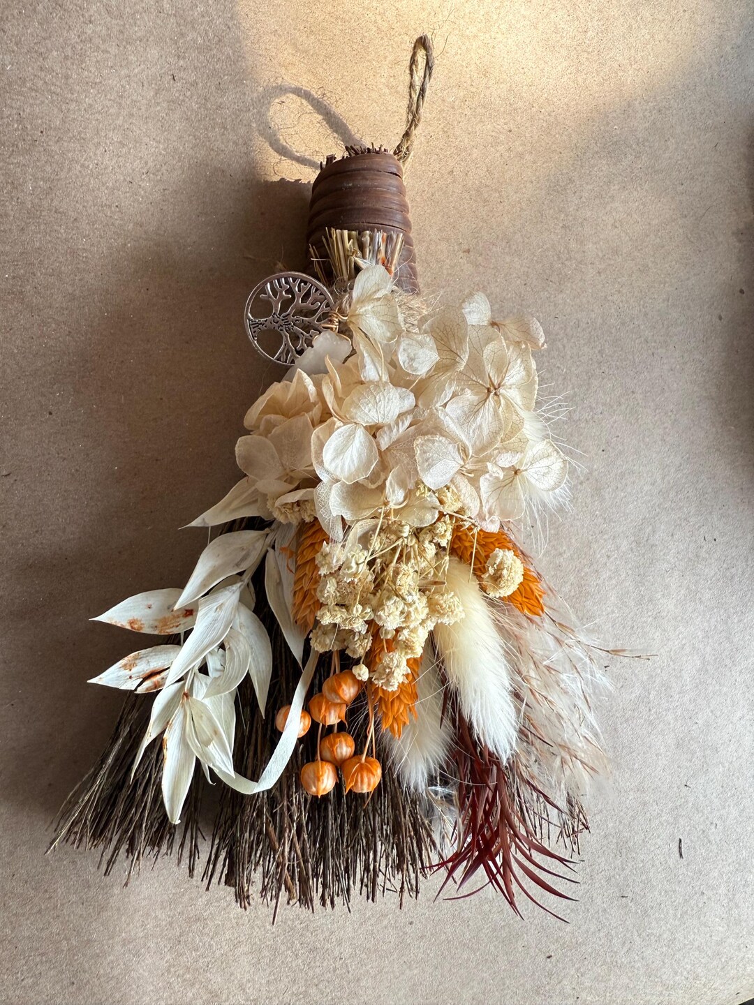 Dressed Fall Cinnamon Floral Scented Broom Besom. Mabon. Samhain ...