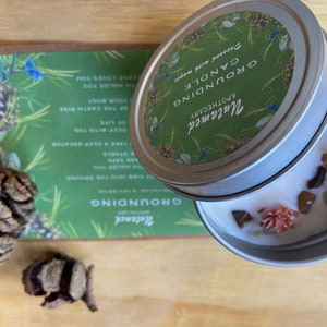 Grounding & Calming. Hand-poured, Soy Vegetarian Candle W. Crystals ...