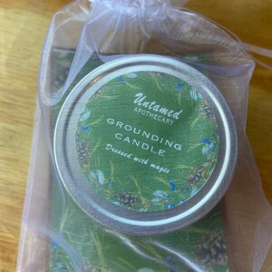 Grounding & Calming. Hand-poured, Soy Vegetarian Candle W. Crystals ...