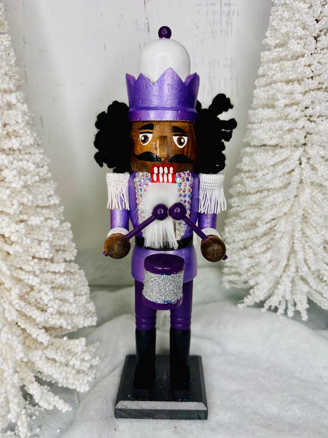 African American Nutcracker - Lilac Purple Jewel, Holiday, Decor - Etsy