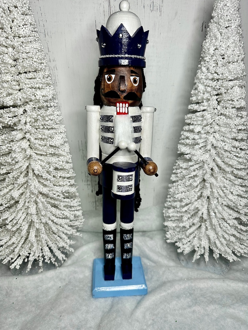 African American Nutcracker - White Navy, Christmas, Holiday, Decor - Etsy