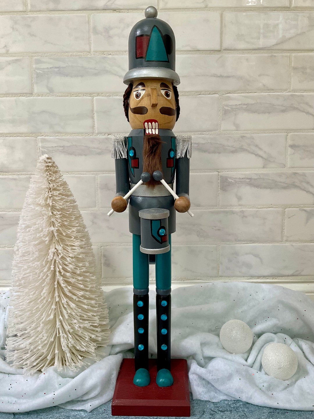 African American Nutcracker Gray Shapes , Christmas, Holiday, Decor - Etsy