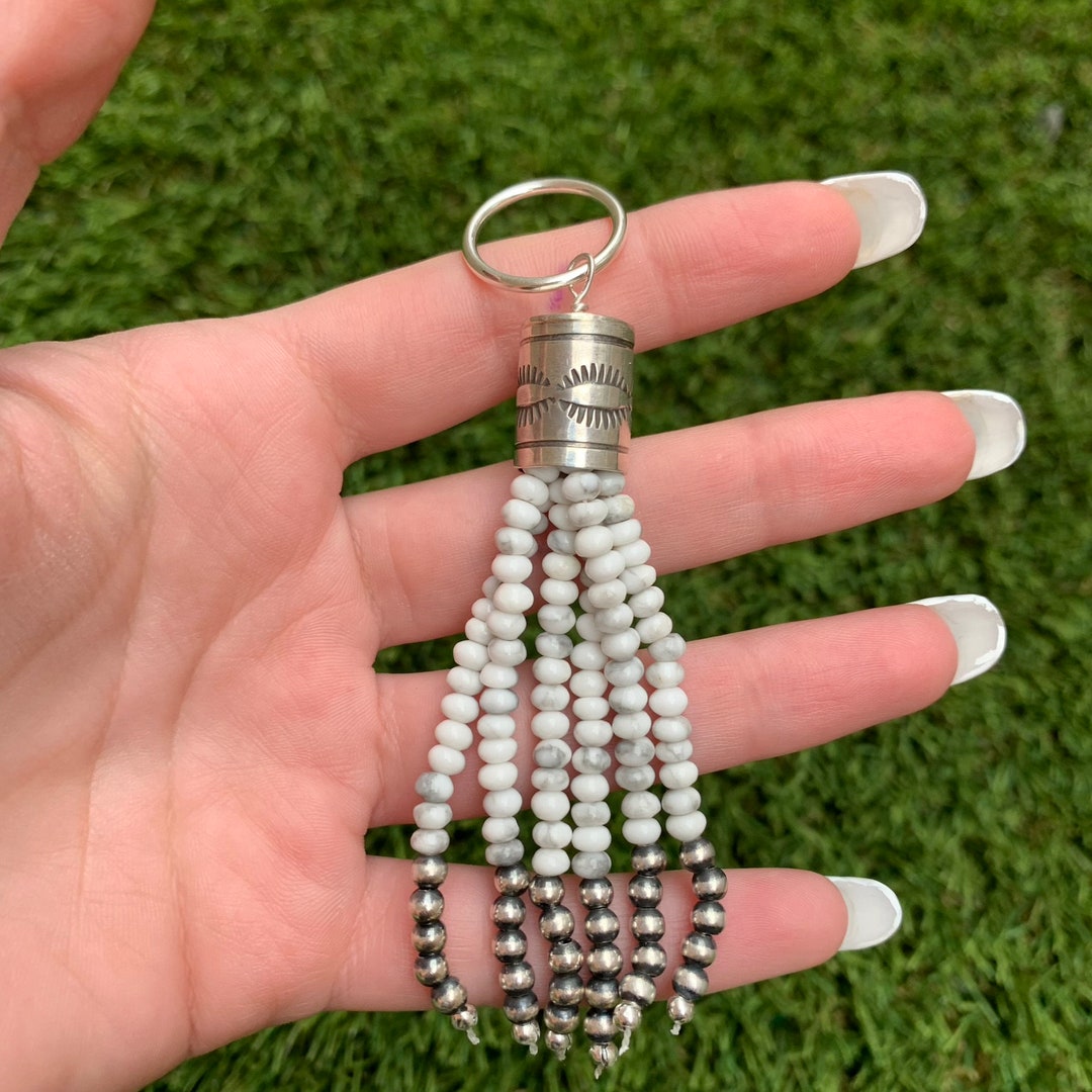 White Buffalo Tassel Pendant Handmade by Navajo Geneva Apachito - Etsy