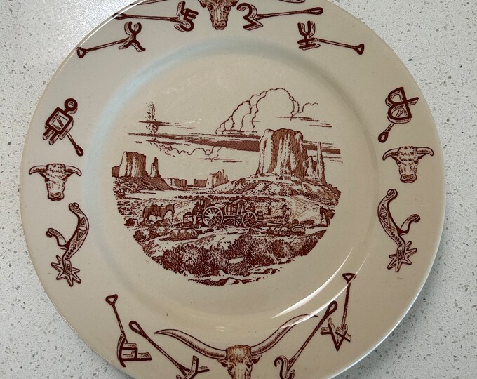Vintage El Rancho Pattern Wallace China Dinner Plate 9.5” Rare ...