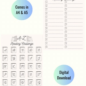 Alphabet Reading Challenge - A-Z Reading Challenge - Printable Journal ...