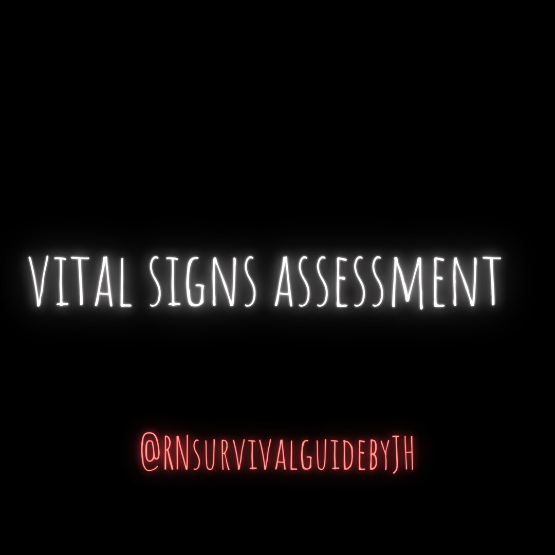 Vital Sign Assessment - Health Assessment (DIGITAL DOWNLOAD) - Etsy
