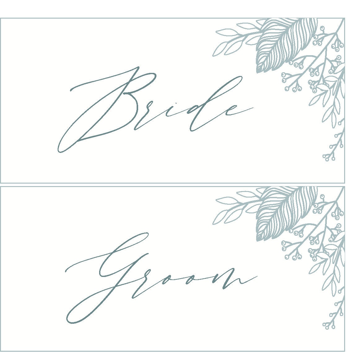 Delicate Flower Name Tag Name Tag Table Decor Wedding | Etsy