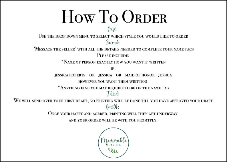 Delicate Flower Name Tag Name Tag Table Decor Wedding | Etsy UK