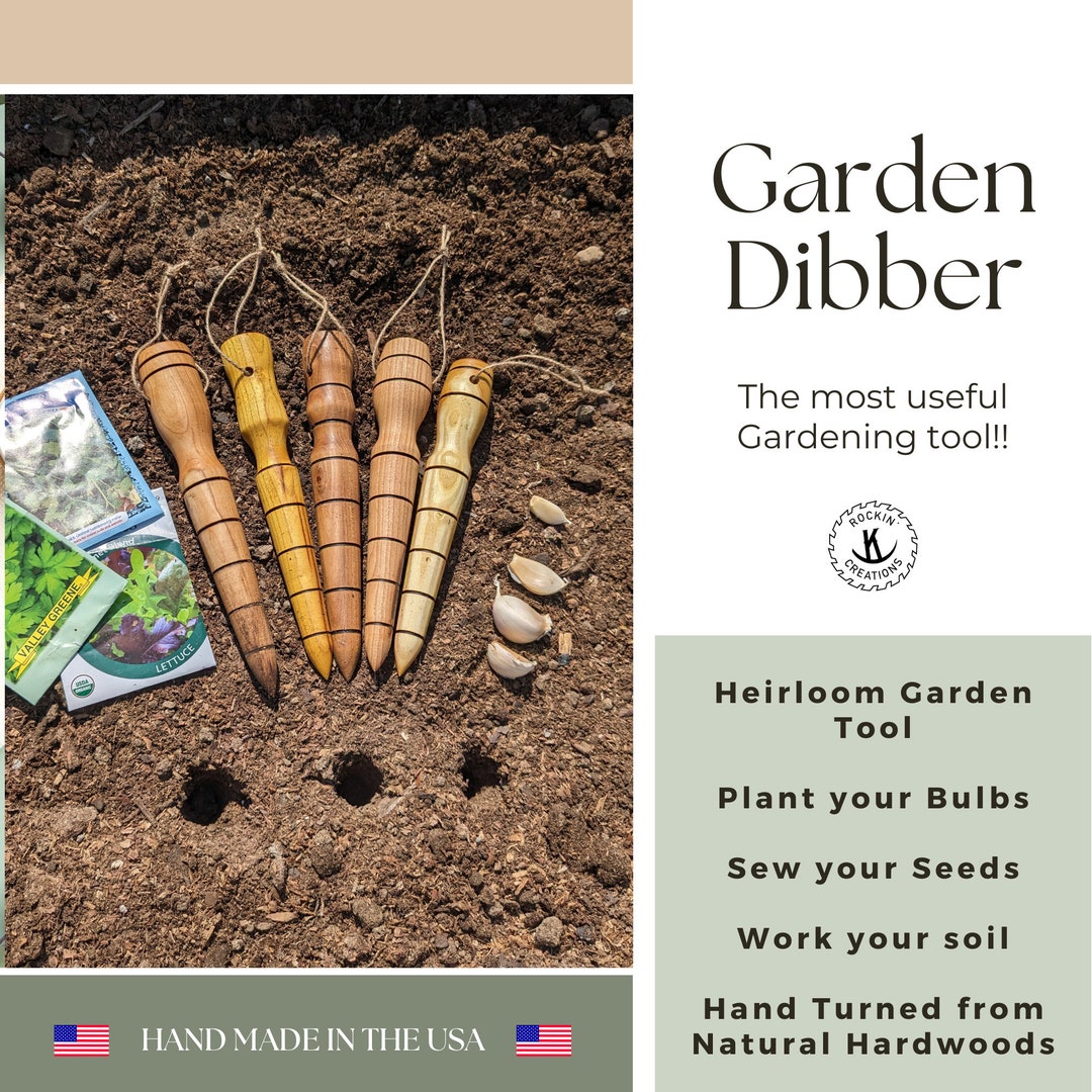 Hand Turned Garden Dibber, Dibble, Dibbler - Etsy