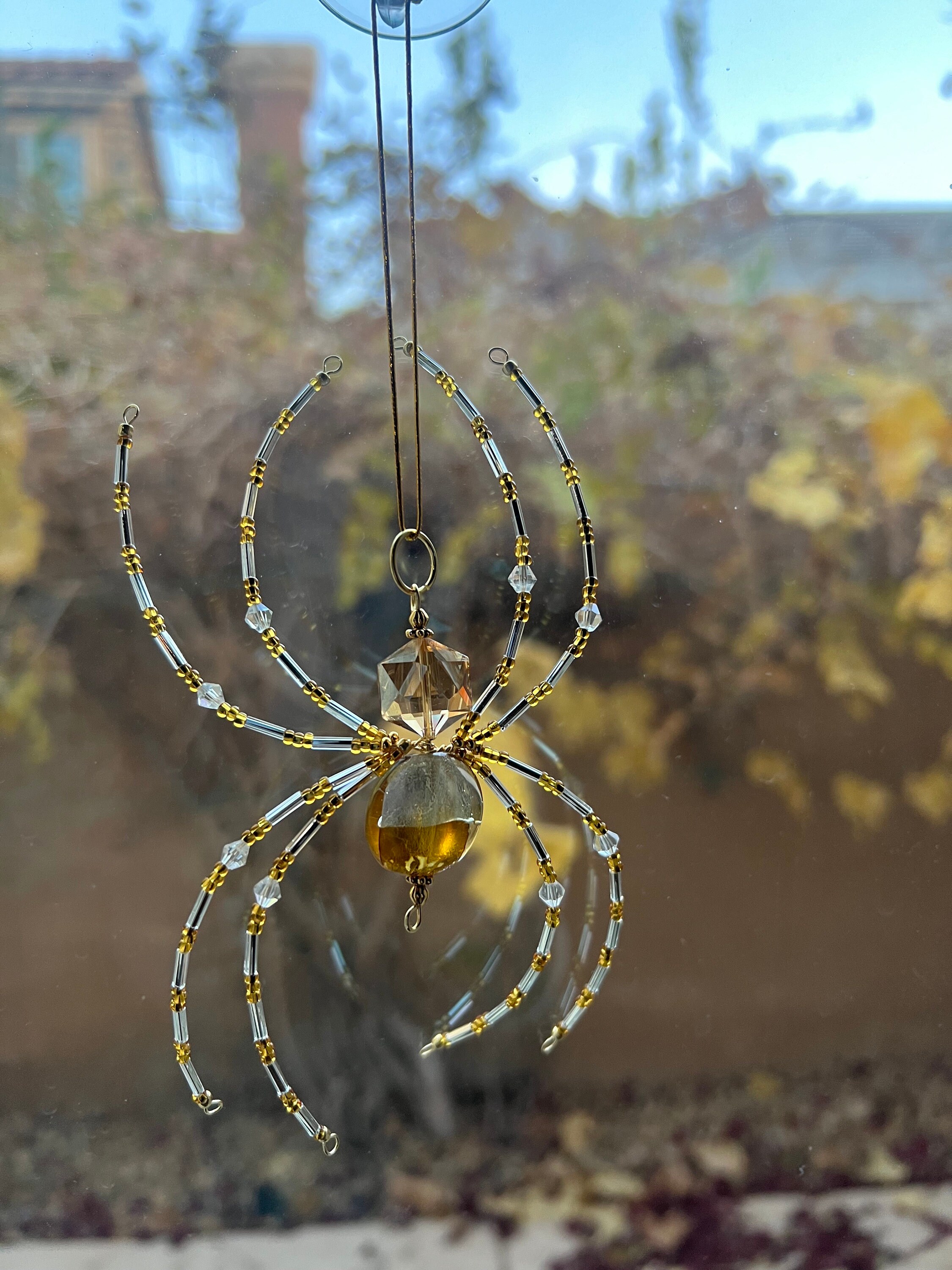 Spun Gold Spider Sun Catcher - Etsy