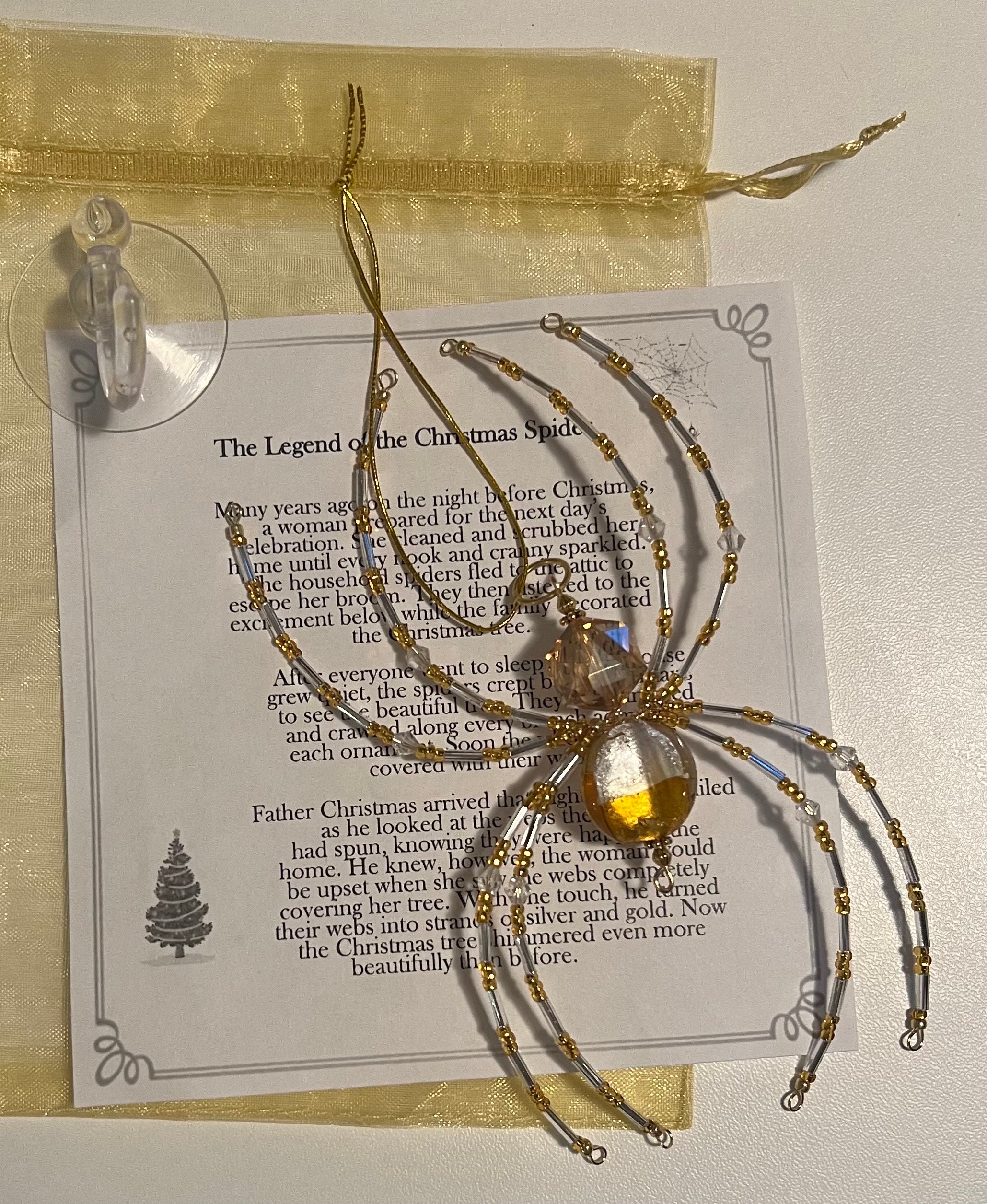 Spun Gold Spider Sun Catcher - Etsy