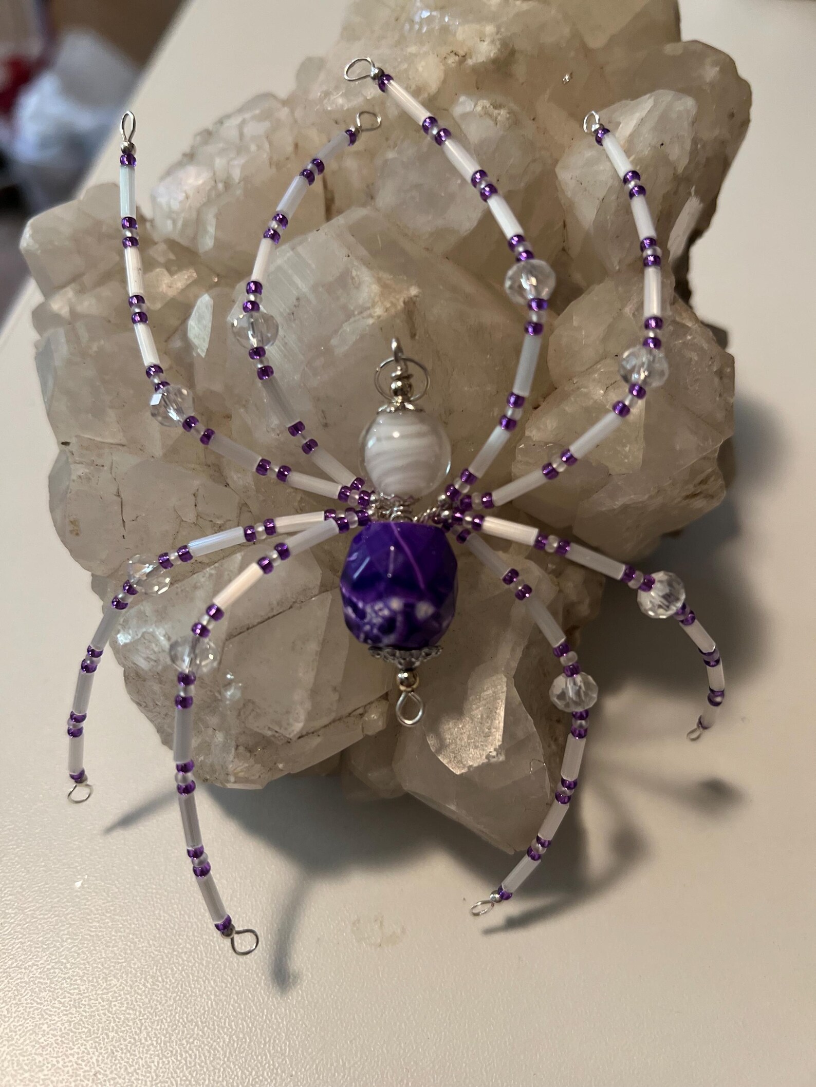 Purple and Satin Spider Sun Catcher - Etsy