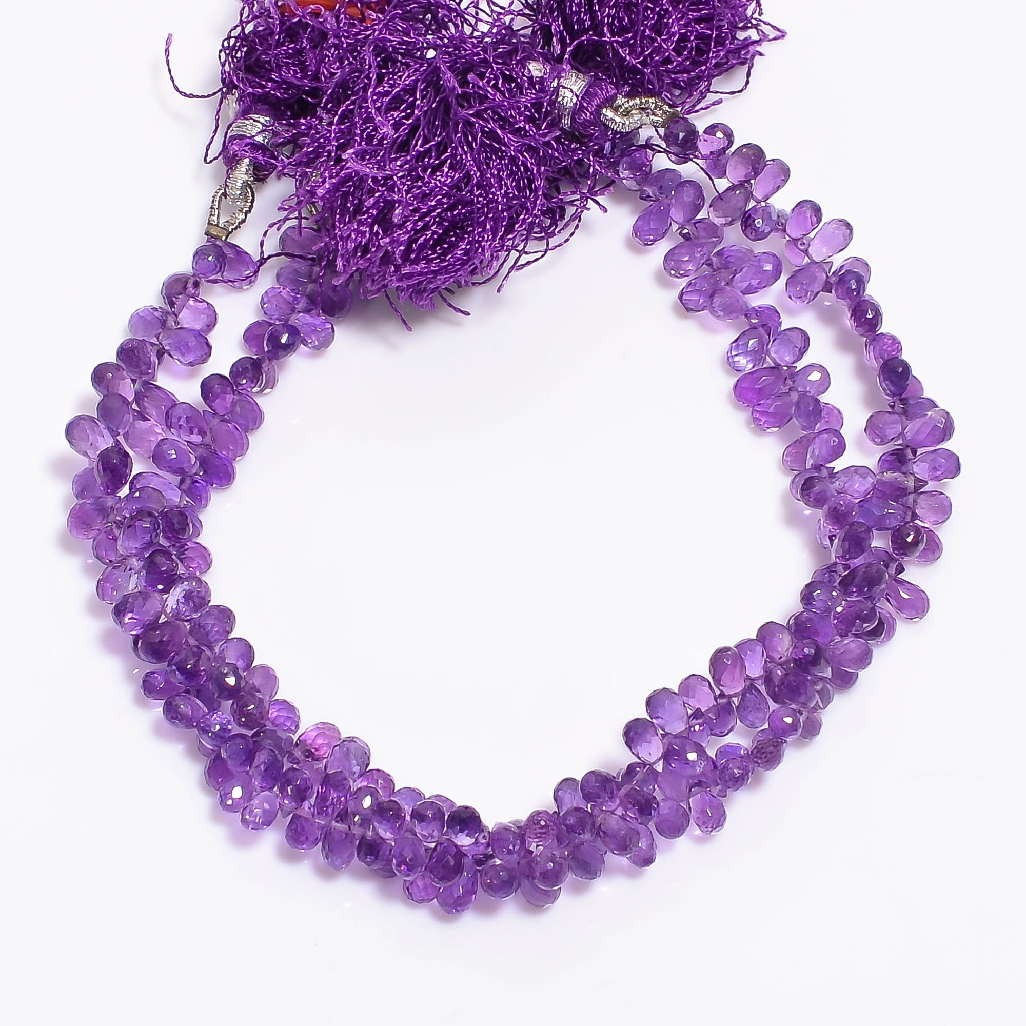 Amethyst Beads Faceted Amethyst Gemstone Drop Beads Loose | Etsy