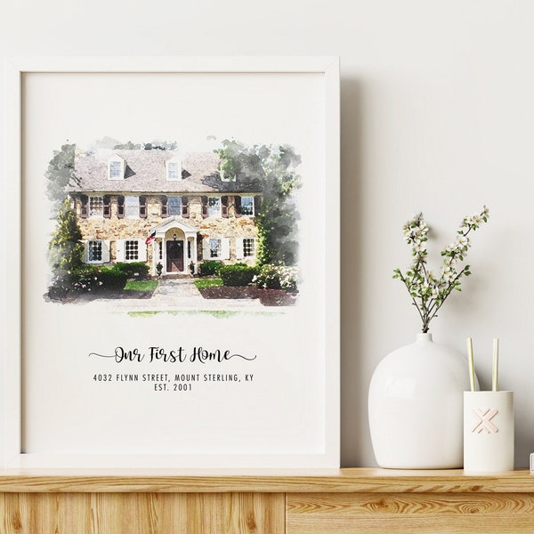 Custom House Portrait - Etsy