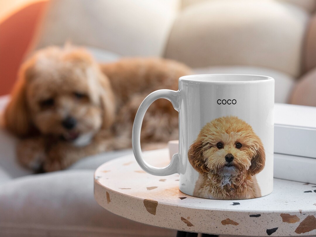 Pet Photo Mug, Custom Dog Face Mug, Custom Pet Gift for Dog Lover, Dog ...