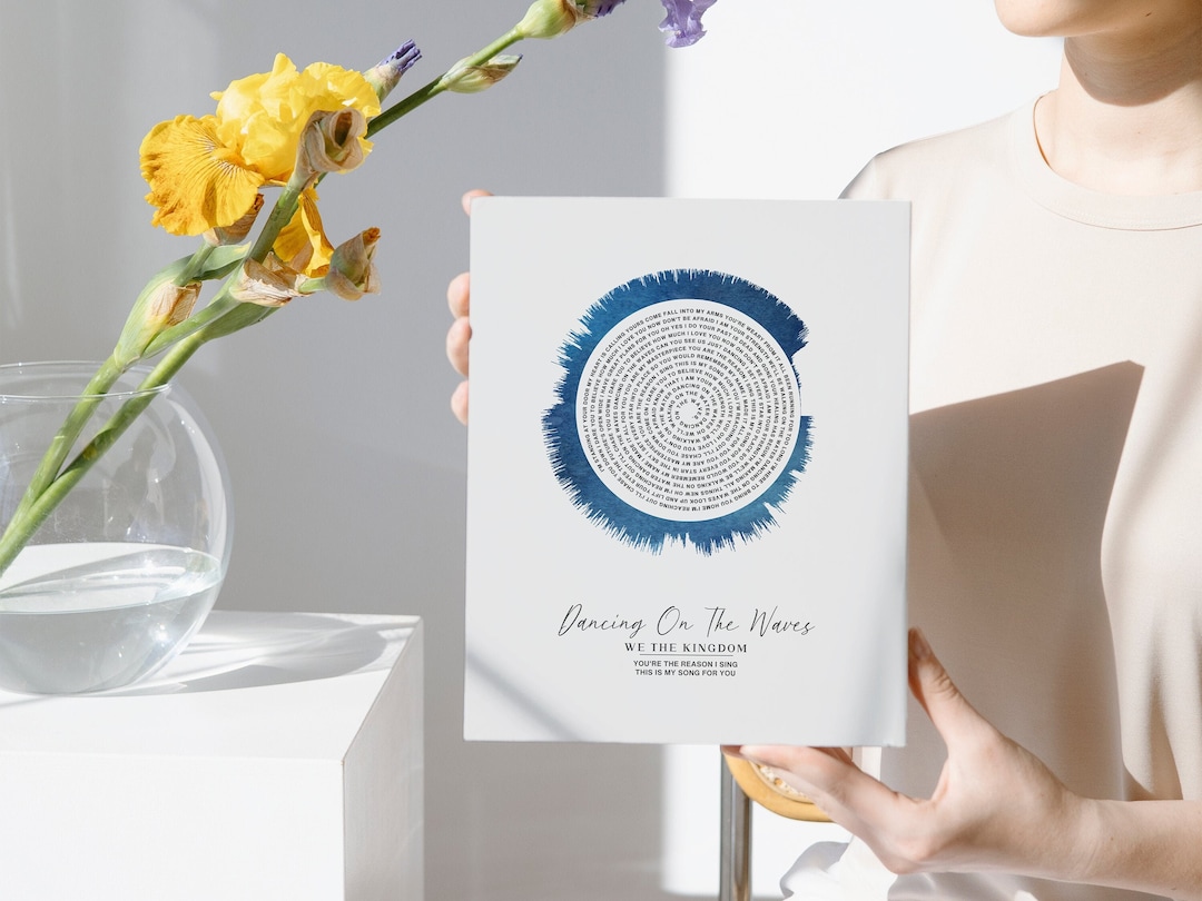 Custom Soundwave Art Song Lyrics Print Personalized Wedding Gift for ...