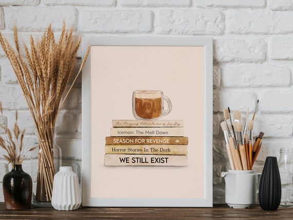 Custom Book Lover Art Print Book Lover Gift Literary Gift - Etsy