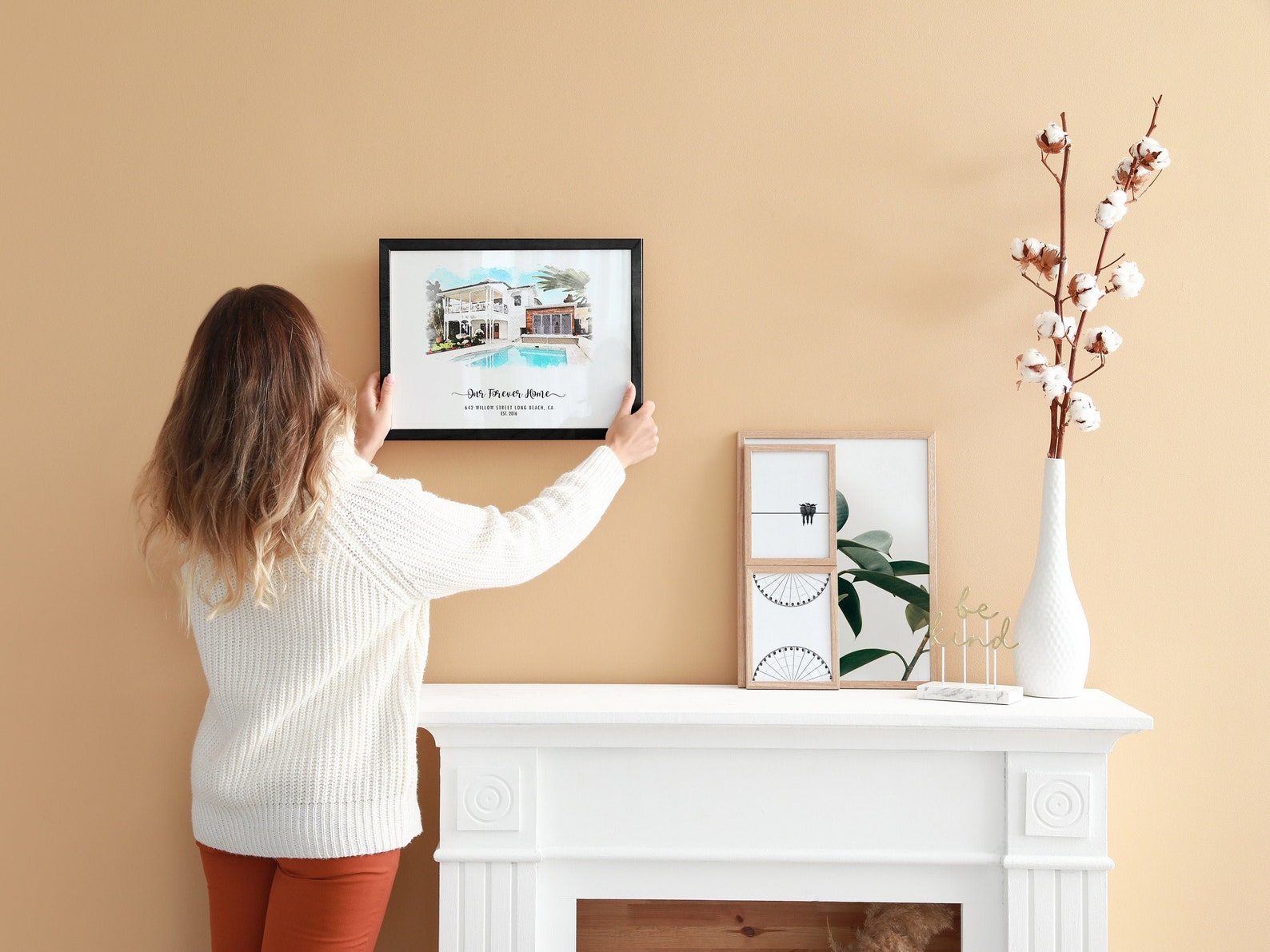 Custom Watercolor House Portrait From Photo, Home Portrait, New Home ...