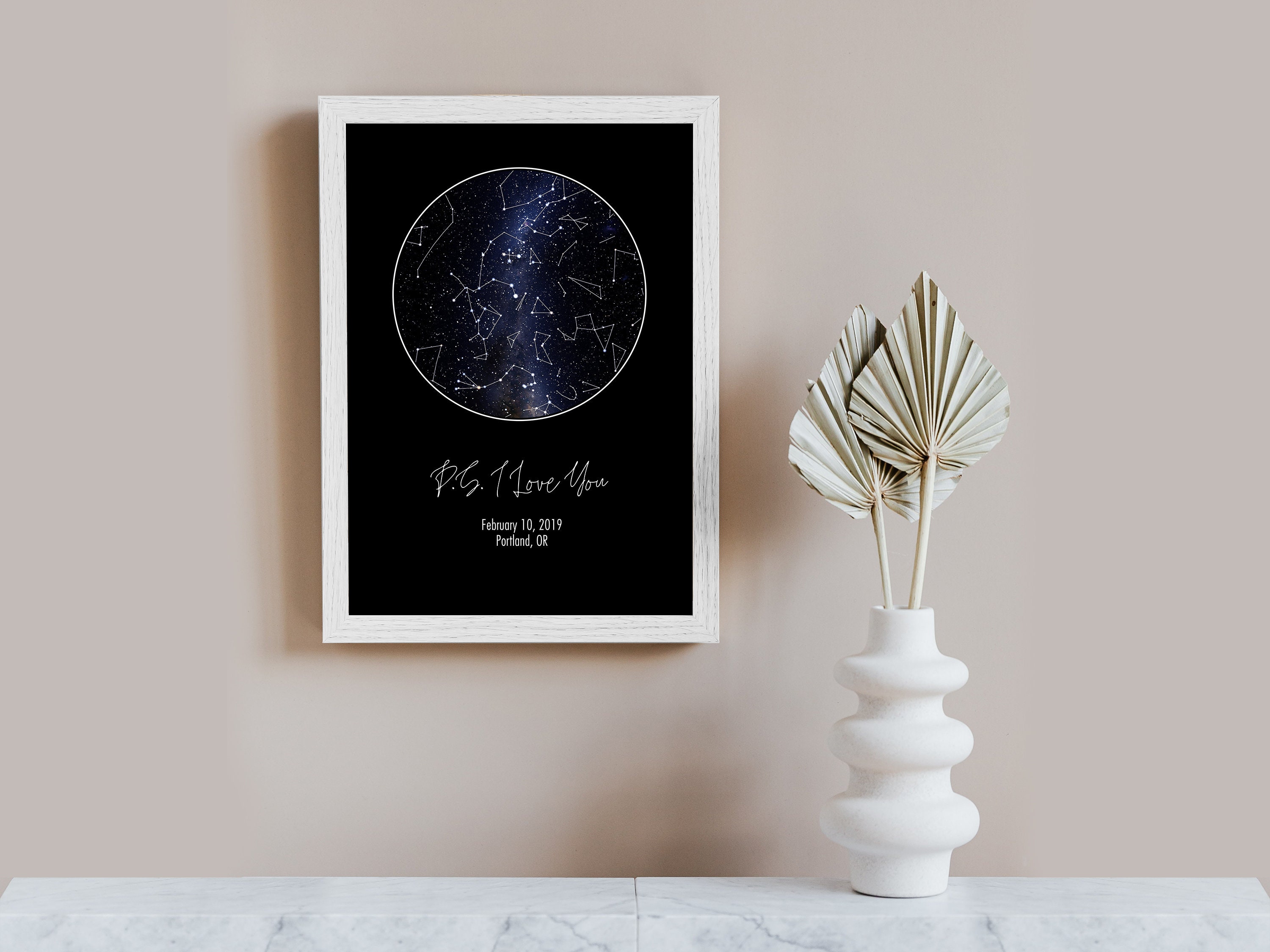 Custom Star Map, Night Sky, Personalized Wedding Gift for Couple ...