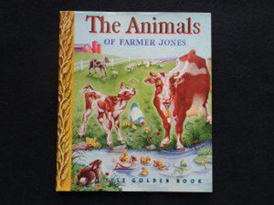 The Animals of Farmer Jones- Dust Jacket Little Golden Book From 1945 ...