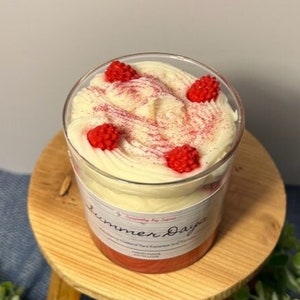 Raspberry Custard Tart Candle Whipped Wax. Dessert Candle - Etsy